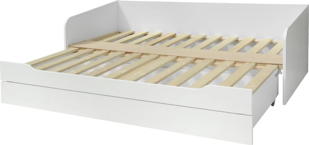 Sconto Postel s výsuvným lůžkem MONA bílá, 80x200 cm