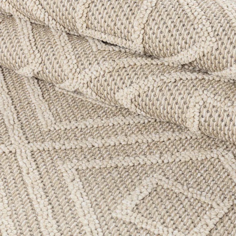 Ayyildiz, Kusový koberec Patara 4956 Beige – na ven i na doma, 80x150, béžová, chodba / předsíň