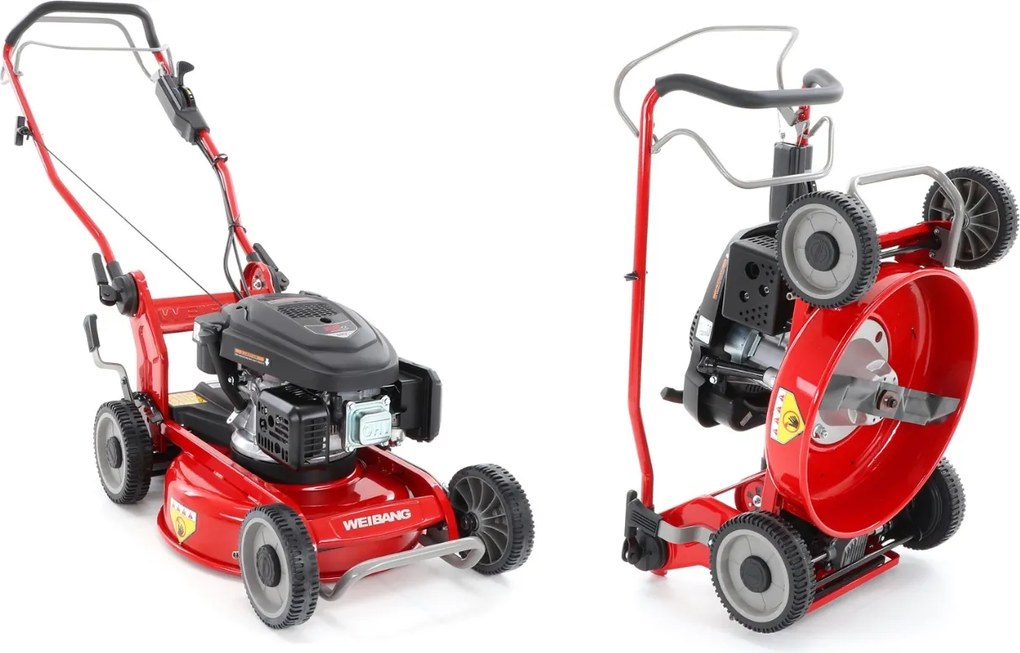Weibang WB 466 SCM Profi mulčovací sekačka s pojezdem 45 cm, kovová převodovka, bez koše, OHV 166 ccm – Servis ČR