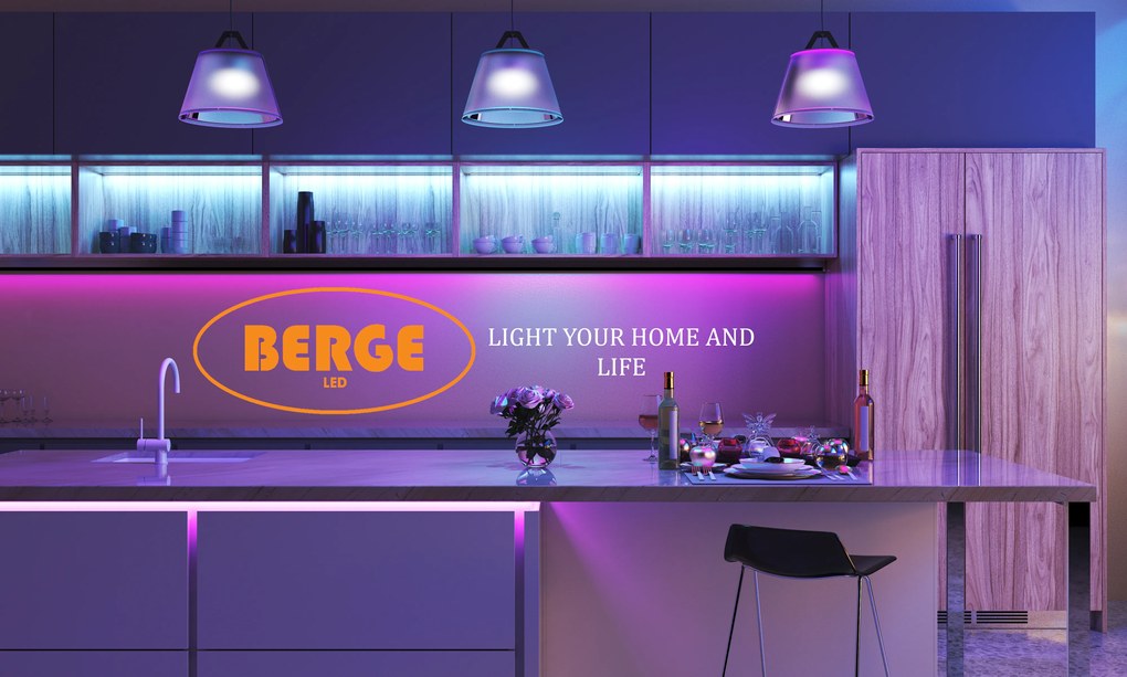 BERGE LED pásek - RGB 5050 - 10m - IP20 - SADA na strop