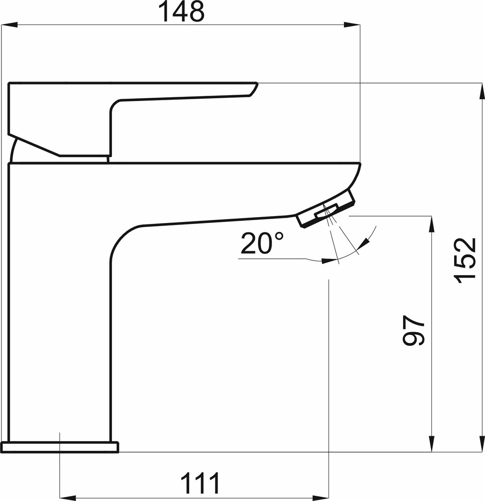 Novaservis Metalia 58 - Umyvadlová baterie s výpustí, chrom 58003,0