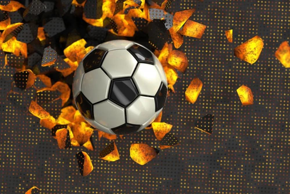 Fototapeta Fotbalový 3D Sportovní Míč Omyvatelný vlies 520x318