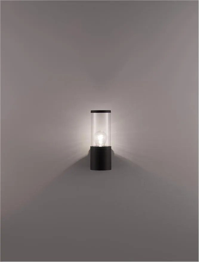 NV 9060181 Venkovní nástěnné svítidlo ZOSIA tmavě šedý hliník a čirý akryl E27 1x12W 220-240V bez žárovky IP65 - NOVA LUCE