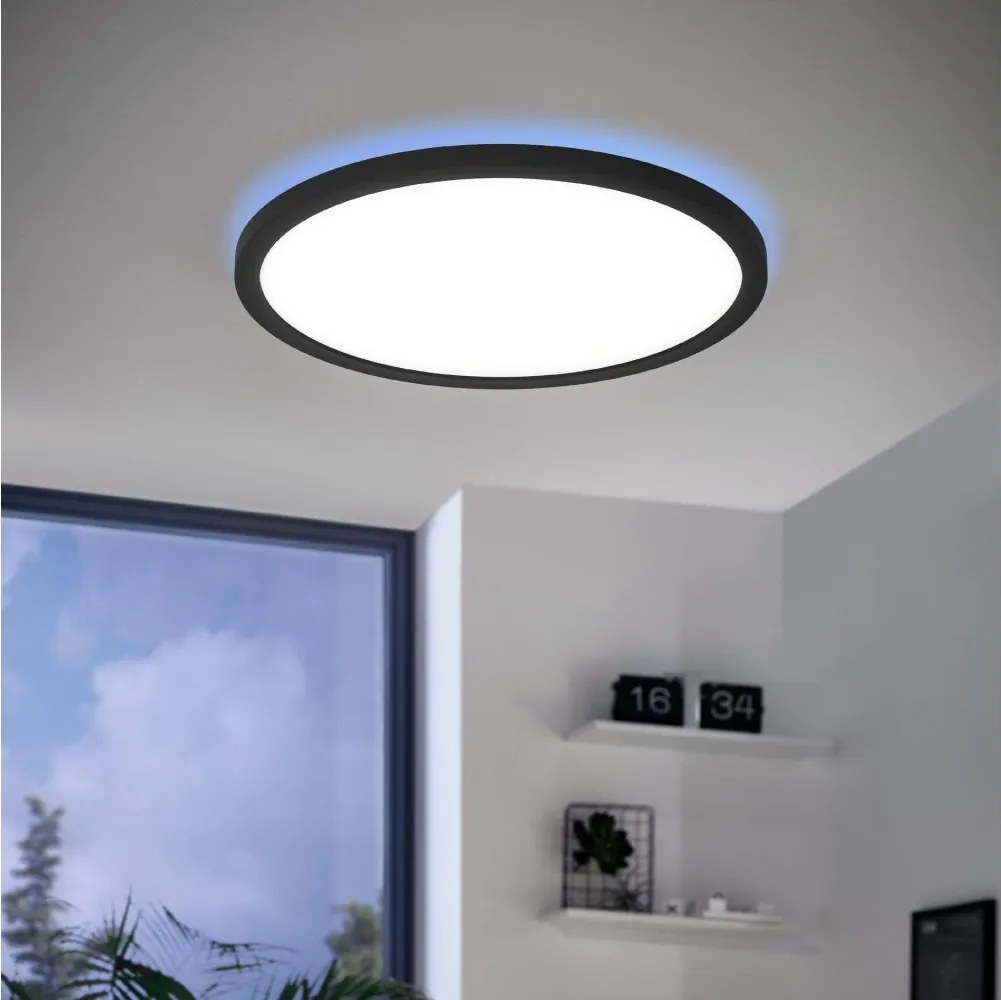 Eglo 31703 - LED RGBW Stmívatelné stropní svítidlo ROVITO-Z LED/14,6W/230V černá