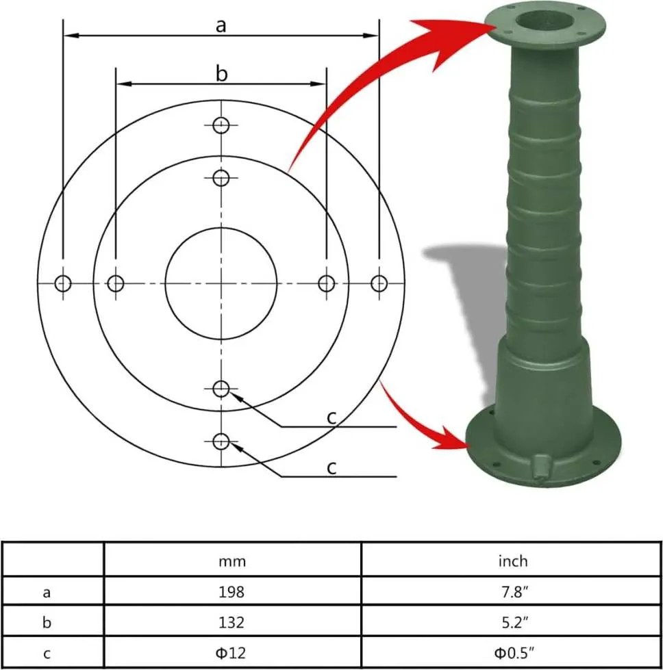 vidaXL Litinová zahradní ruční pumpa/čerpadlo se stojanem  [270167]