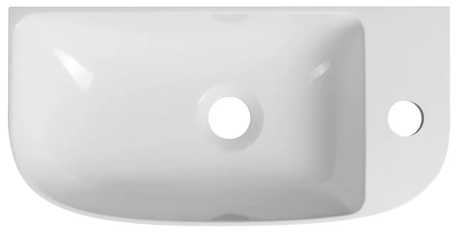Bílé umývátko z litého mramoru 44x22 cm Alga – Sapho