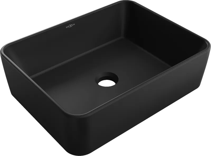 Mexen Catia umyvadlo na desku 48 x 37 cm, černý mat - 21314885