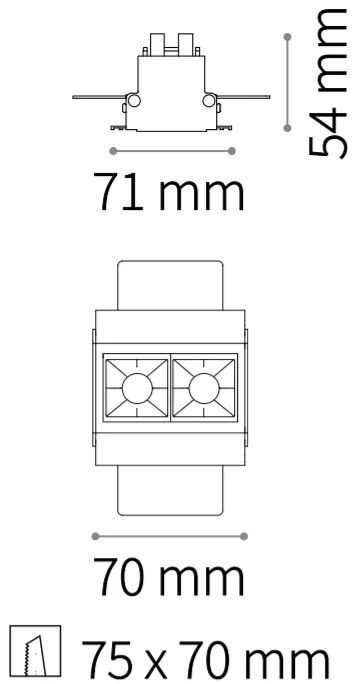 LED Zápustné bodové svítidlo Ideal Lux Lika TRIMLESS, 6W Teplota světla: 3000 K