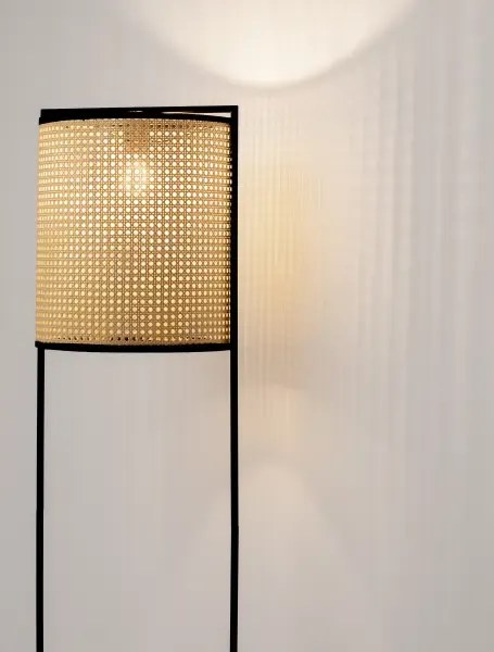 LED přírodně-černá stojací lampa Erto