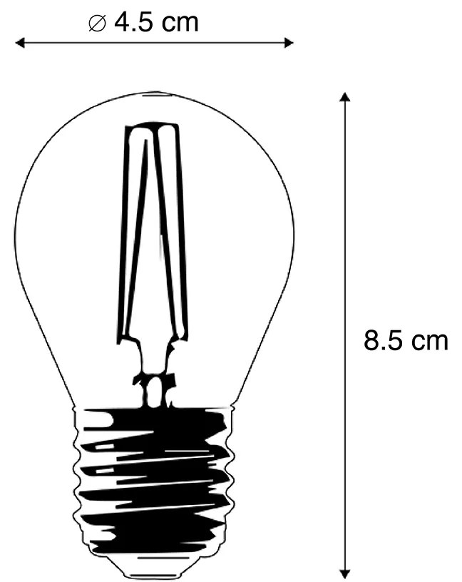 Sada 5 chytrých LED žárovek E27 P45 4,5W 470 lm 1800-4000K