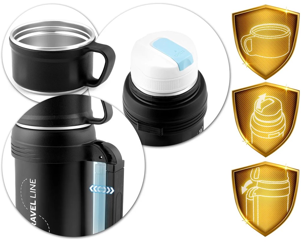 Berdsen Vakuová termoska 1500 ml BD-781 černá