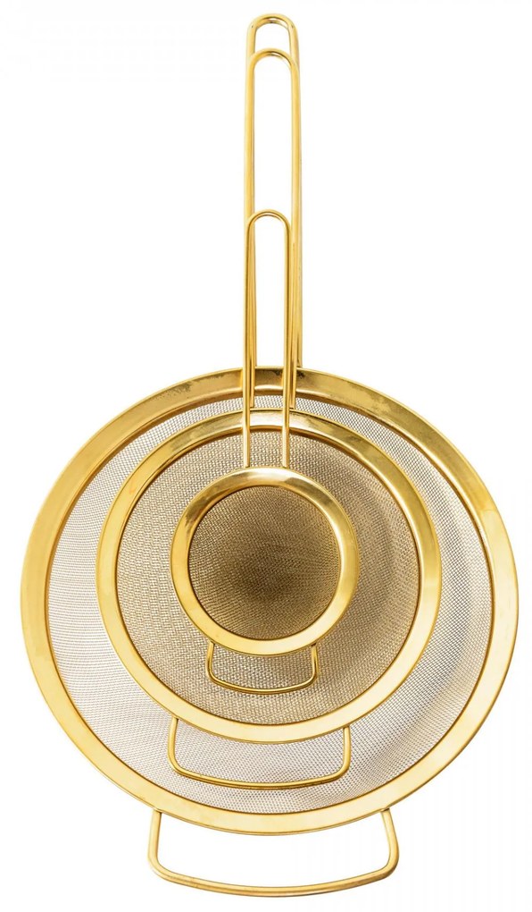 Bloomingville Cedník Gold Velikost S, zlatá barva, kov