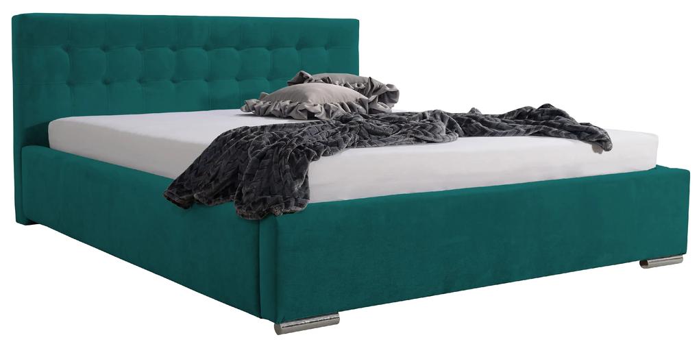 Eka Čalouněná postel Anastasia - Fresh 90x200 cm Barva látky - Fresh: Nebeská modrá (33), Úložný prostor: Bez úložného prostoru