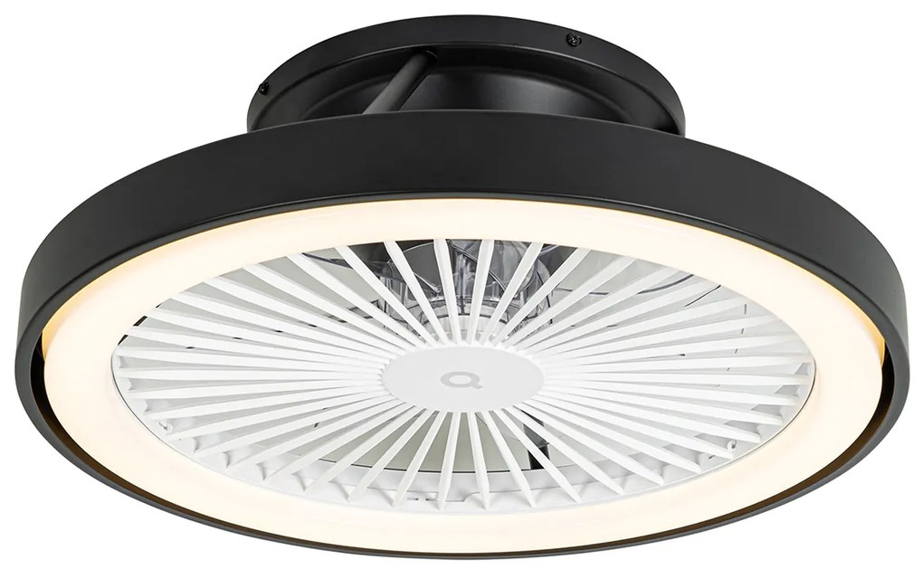 Chytrý stropní ventilátor černý včetně LED s dálkovým ovládáním - Dave