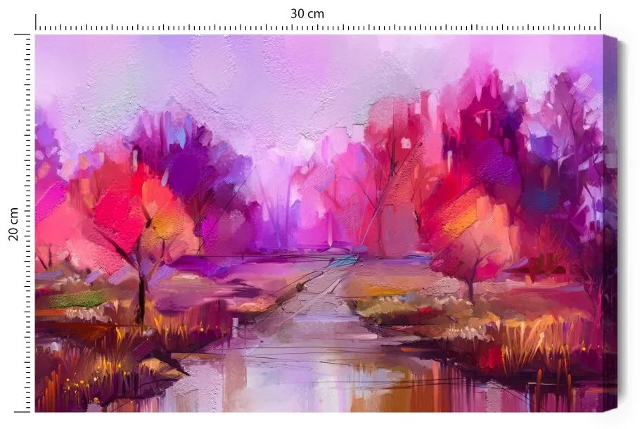 Obraz Abstraktní Růžový Park Nedostatek Nedostatek Plátno Canvas 40x30