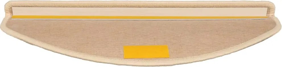 Schodové rohože 15 ks 65 x 21 x 4 cm stříbrné, půlkulaté, velké 326901