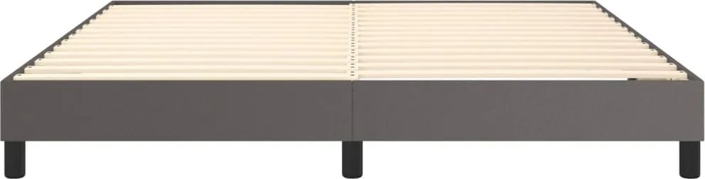 Rám postele s boxspringem šedá 180 x 200 cm umělá kůže 3120716