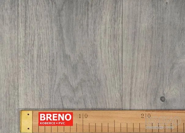Breno PVC SUPERTEX Helsinki 597 – šedé dřevo, šíře 400 cm