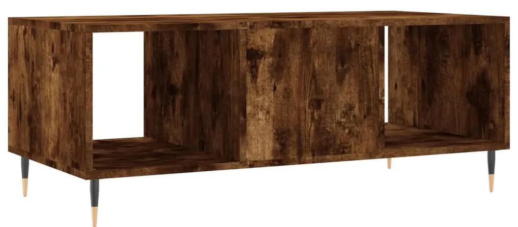 Konferenční stolek kouřový dub 102x50x40 cm kompozitní dřevo - Default Title