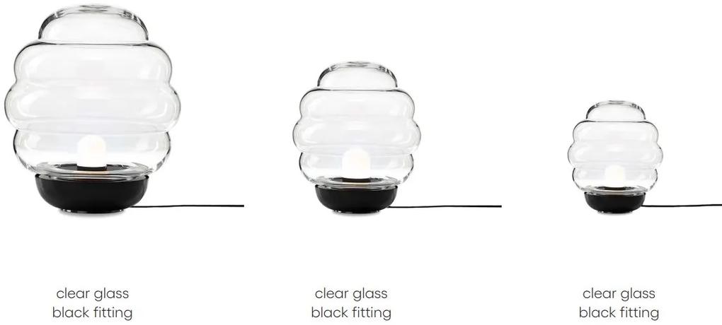 Bomma Luxusní stojací lampa Blimp small, ø 30 cm Barva skla: černá montura, čiré sklo