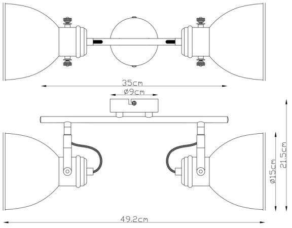 Globo 54018-2S - Bodové svítidlo WIHO 2xE27/40W/230V