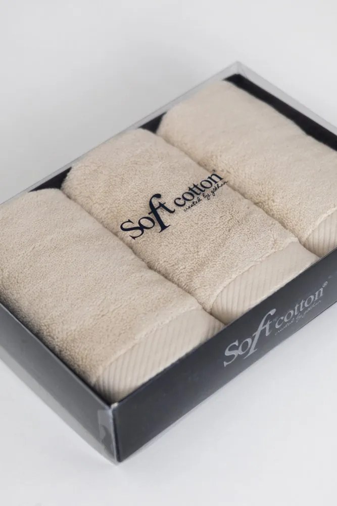 Dárková sada malých ručníků MICRO COTTON, 3 ks Pudrová