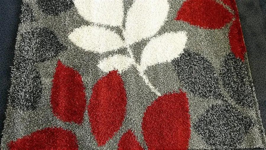 Kusový koberec SHAGGY EXTRA listy červené 160/230