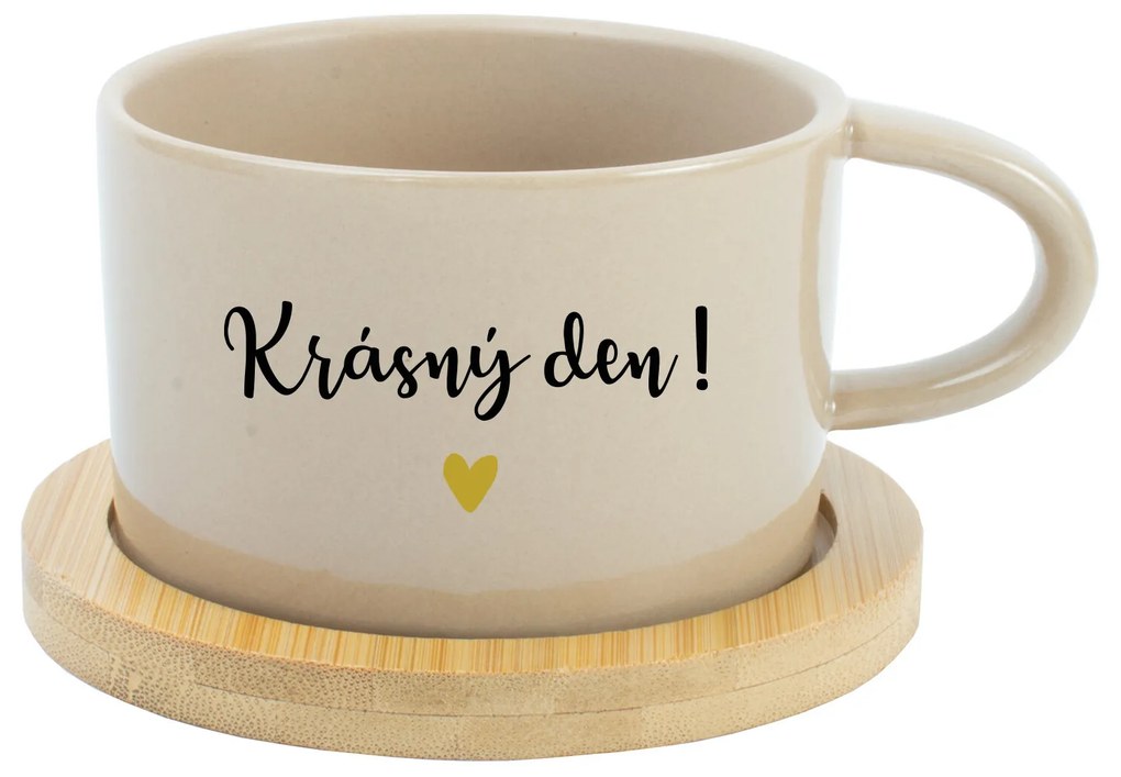 KRÁSNÝ DEN! - krémový hrníček makronka 200 ml