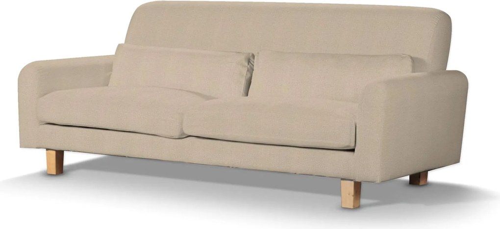 Potah na pohovku IKEA Nikkala krátký barva béžová látka pletený vzor
