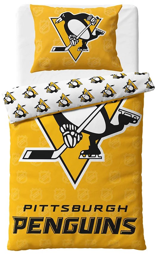 Hokejové povlečení nhl pittsburgh penguins shields velikost: 140x200 + 70x90 cm