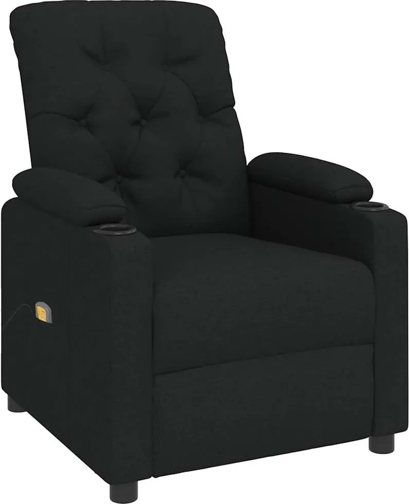 Masážní křeslo černé textil 339114