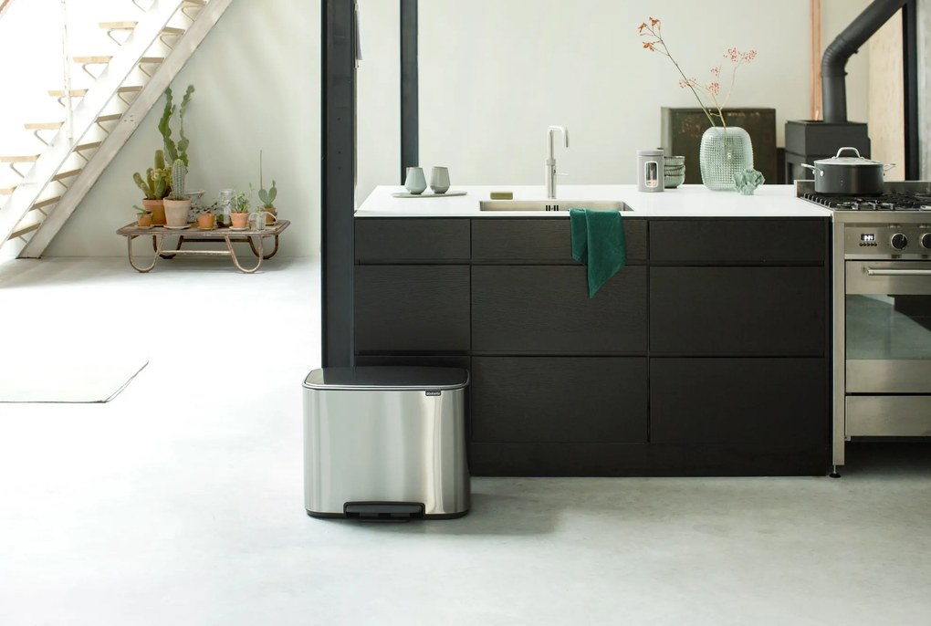 Brabantia BO pedálový koš 3x11L matná ocel otiskuvzdorná