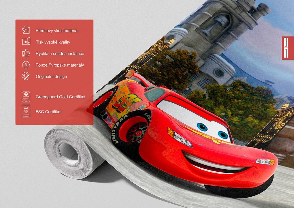 Dětská vliesová fototapeta na zed' Auta Londýn, Disney | 202 x 90 cm | DFTDNH 5324