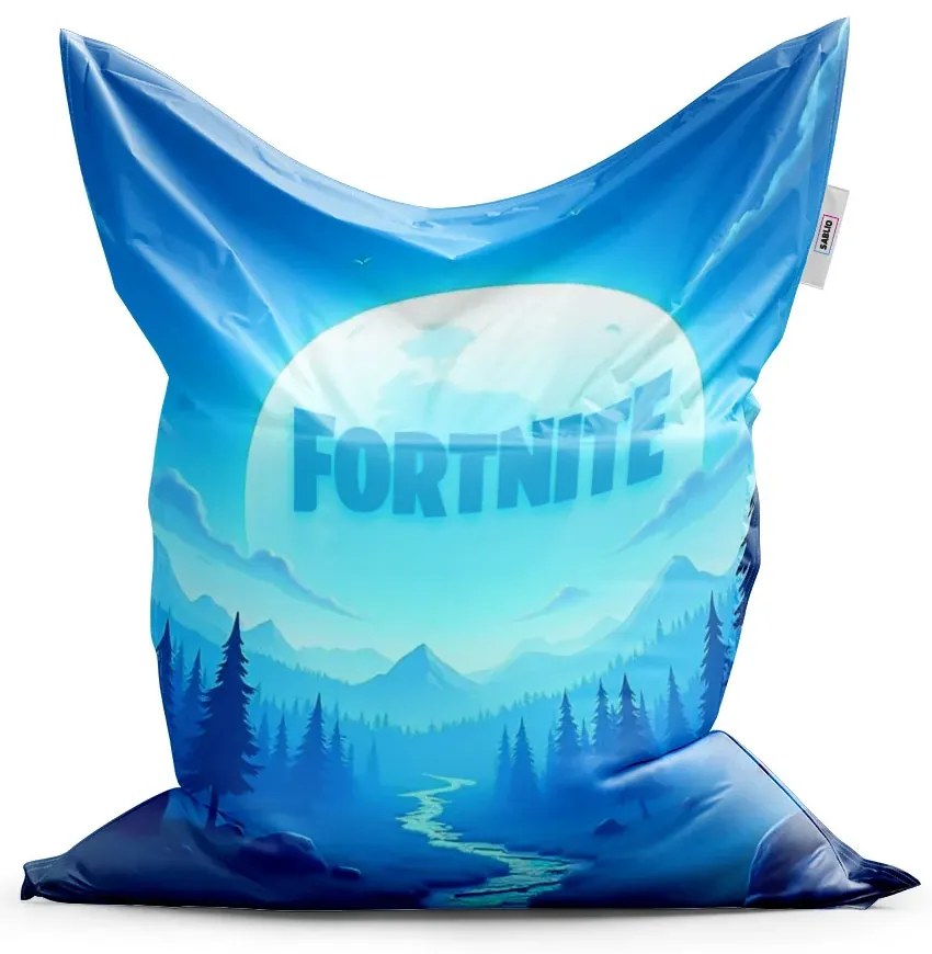 Sablio Sedací vak FORTNITE Modré údolí s měsícem - 150x100 cm