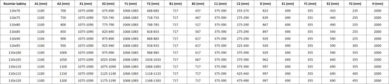 Mexen Mist-H Duo, 2-křídlý ​​výklopný sprchový kout 110 x 115 cm, čiré sklo, zlatý lesklý profil, 8A5-110L-115P-50-00