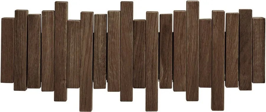 Tmavě hnědý nástěnný věšák z dubového dřeva 40 cm Caltra – House Nordic