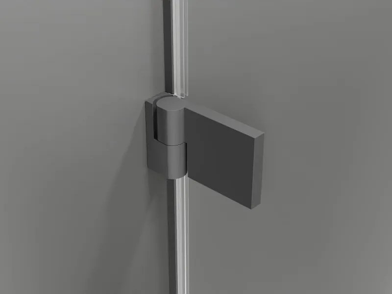 Mexen Lunar-B sprchové dveře otevíratelné levé 140 cm, transparentní, gun metal - 832S-140-050-95-00-L