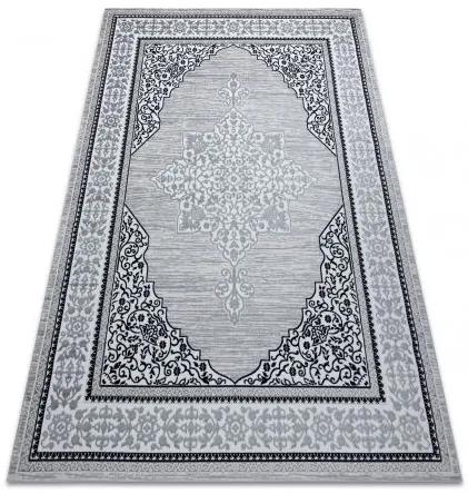 Dywany Luszczow Kusový koberec GLOSS 8490 52 Ornament,, rám slonová kost / šedá Rozměr koberce: 140 x 190 cm