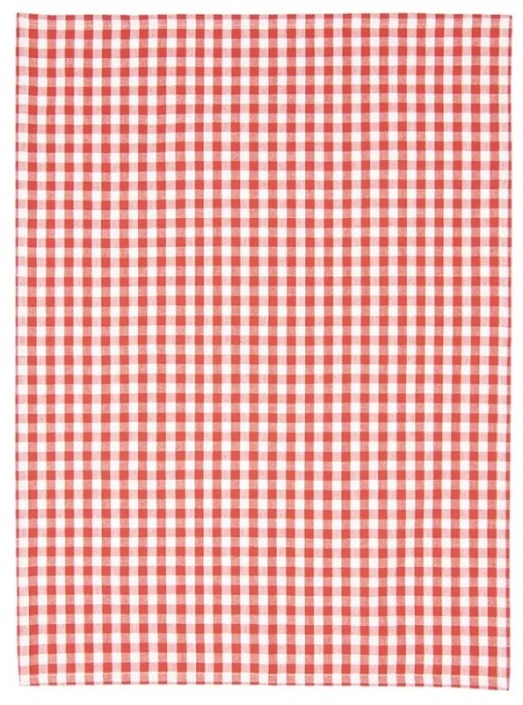 Červeno-bílá kostkovaná bavlněná utěrka Apple Yard – 50x70 cm