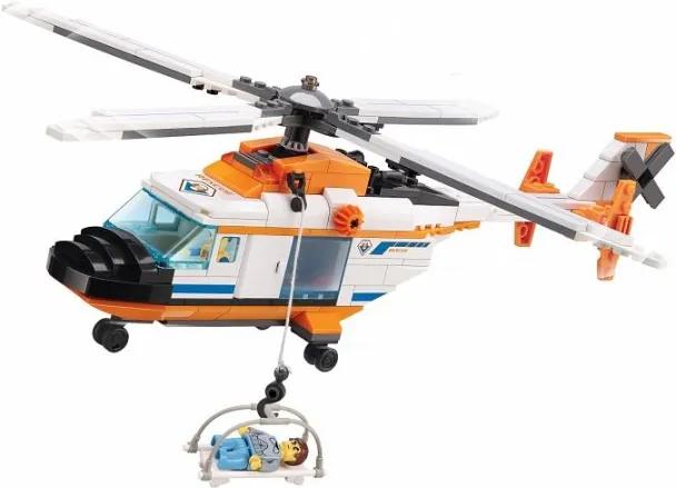 Blocki stavebnice Záchranná služba Záchranářský vrtulník typ LEGO 300 dílů