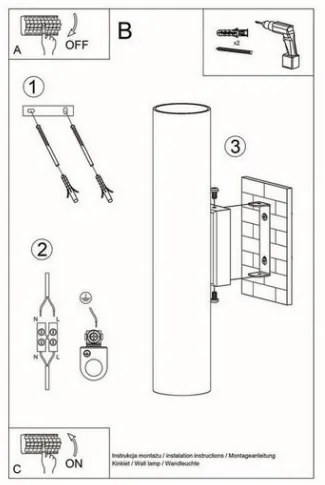 Nástěnné svítidlo SOLLUX Lagos 2 GU10 2x40W bez zdroje SL.0330 černá
