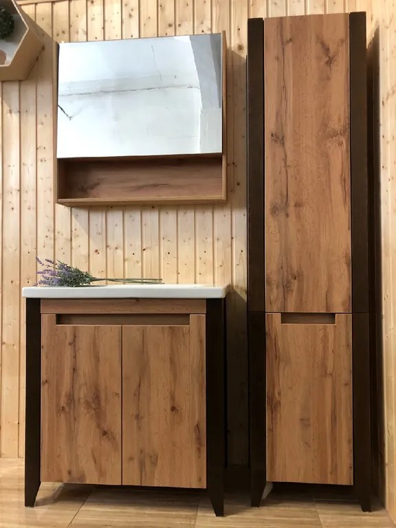 Lavedo Queen 80 Wotan Oak koupelnová skříňka s umyvadlem