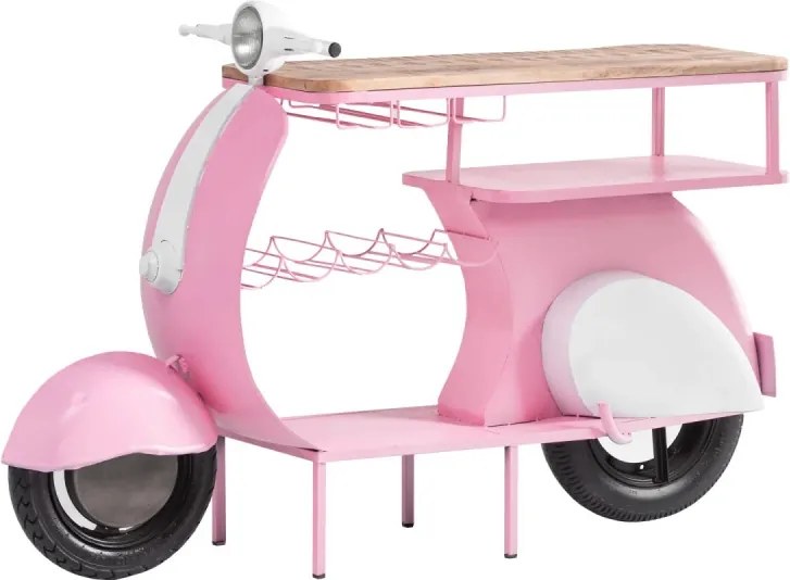 furniture-nabytek.cz - Lakovaný barový pult Scooter Nova Pink z kovu, růžová – 160×50×87 cm