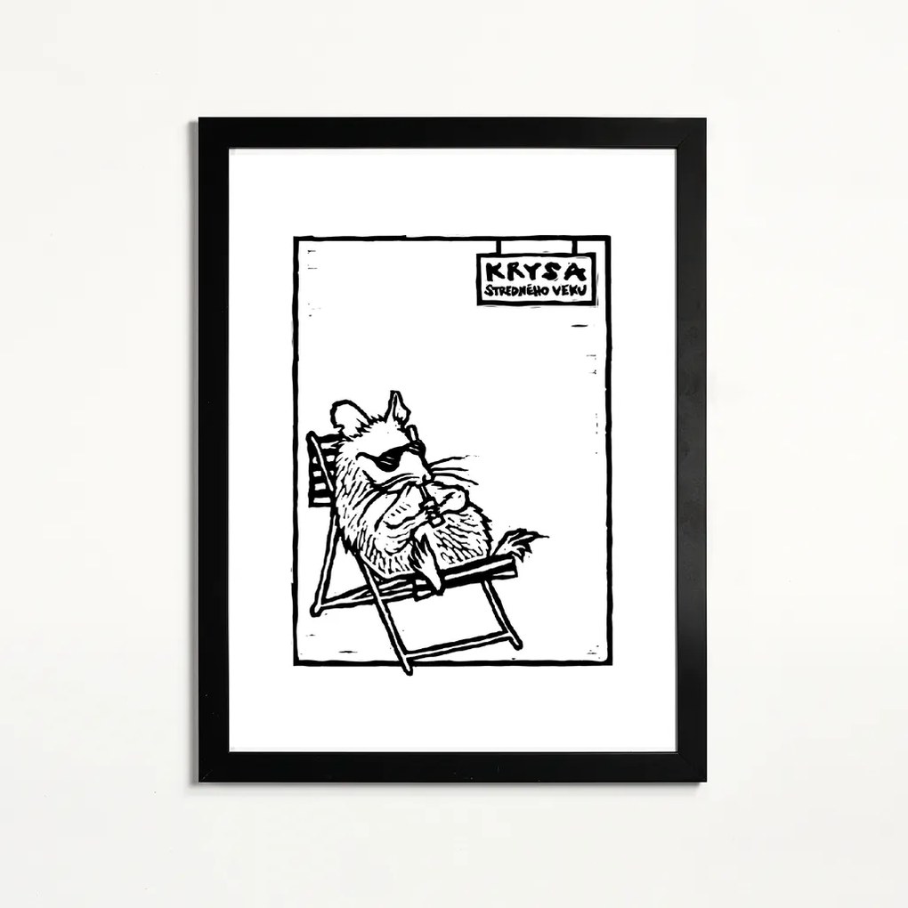 Mária Mérai | Saturejka Mária Mérai | Krysa Rám: Černý, Velikost: 30 x 20 cm