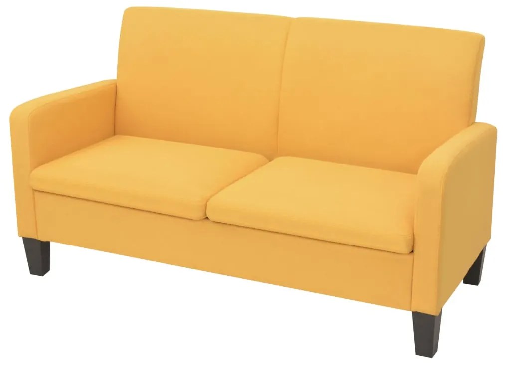 2místná sedačka 135 x 65 x 76 cm žlutá - Default Title