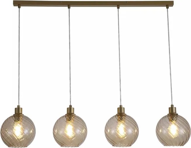 Searchlight 44520-4CP Závěsné svítidlo RADIANCE CHAMPAGNE optické sklo