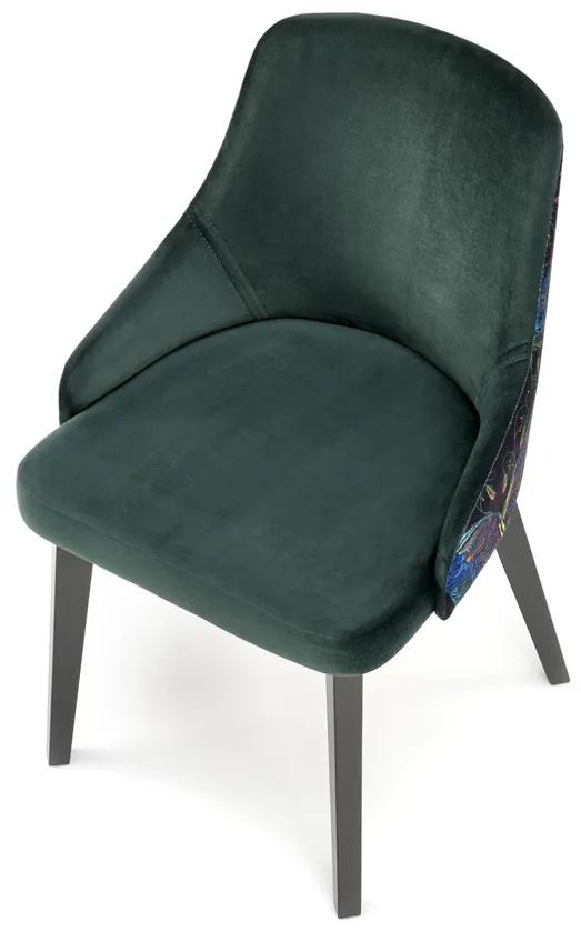Jídelní židle Edo (černá + zelená). 1049301