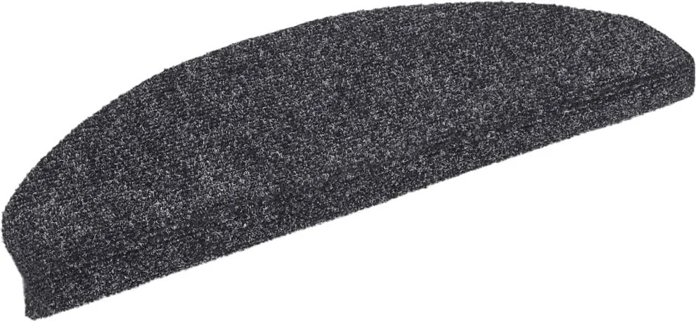 Schodové rohože samolepicí 5 ks 65 x 21 x 4 cm tmavě šedé, půlkulaté, velké 149700