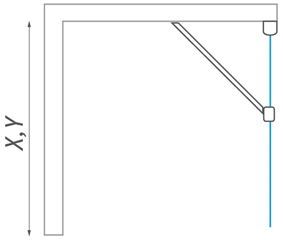 Roth Pevná boční stěna LYSW1S pro kombinaci s dveřmi Varianta: šířka: 80 cm, orientace: Uni - (LYSW1S 800 - 1135008232), Barva profilů a typ výplně: profily: brillant, výplň: transparent
