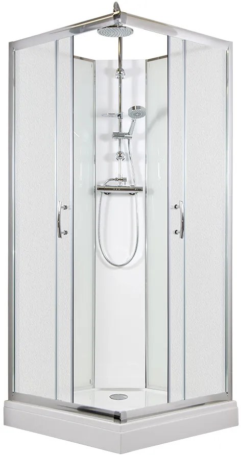 ARTTEC SMARAGD 90 x 90 cm - Termo sprchový box model 6 chinchilla sklo PAN01285